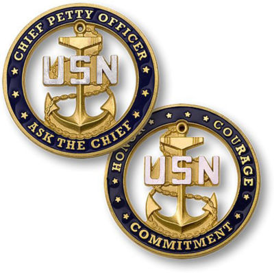 U.S. Navy Chief Petty Officer Ask the Chief Challenge Coin | eBay