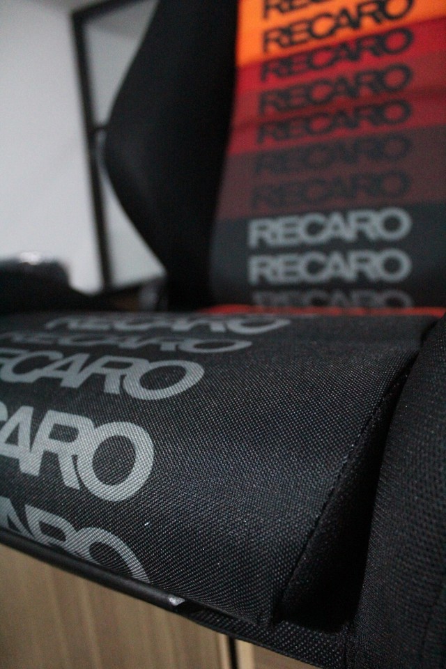 Universal Seat Racing Model LX Spectrum Orange JDM Pattern Pair Left ...