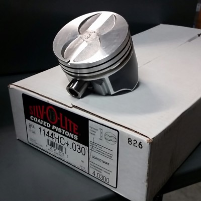 Silvolite Hypereutectic Flat Top Coated Pistons Ford 351W 5.8L Set 8 ...