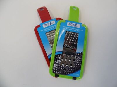 GROSSE PRAKTISCHE UNIVERSAL KÜCHENREIBE HOBEL RASPEL GEMÜSE GURKEN OBST ...