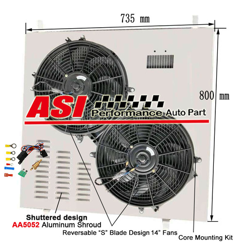 Radiator Fan+Shroud+Relay For 2005-07 Ford F250 F350 F450 F550 6.0L ...
