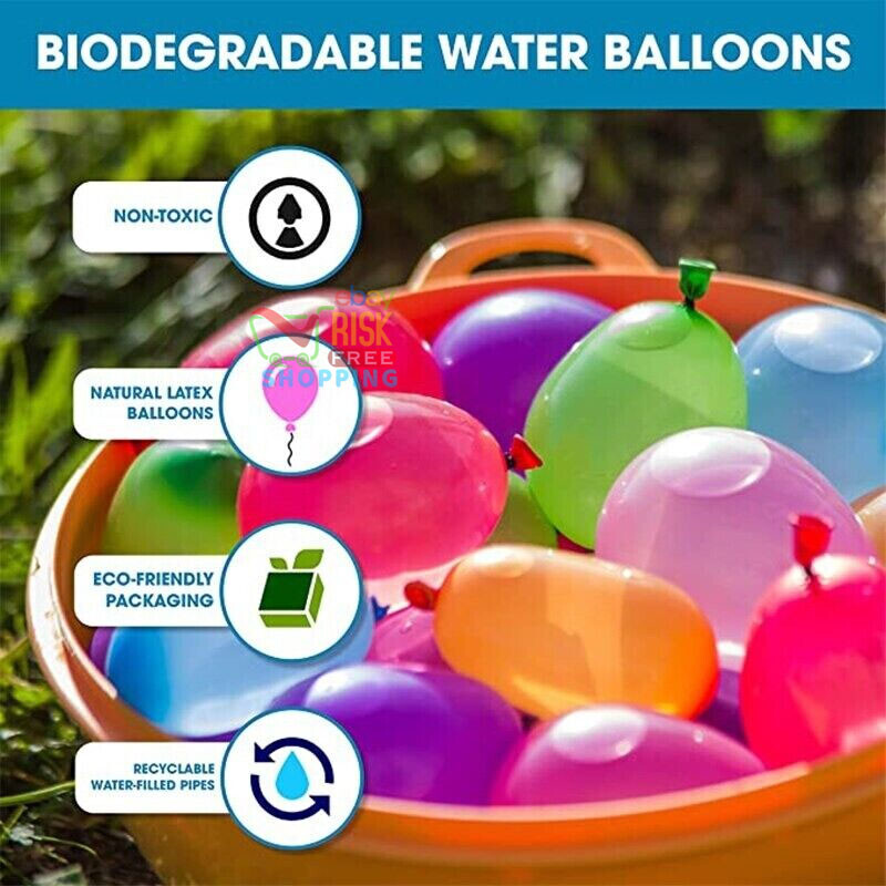 1000 Water Balloons Outdoor Summer Party Fun Water Bombs Garden Party ...