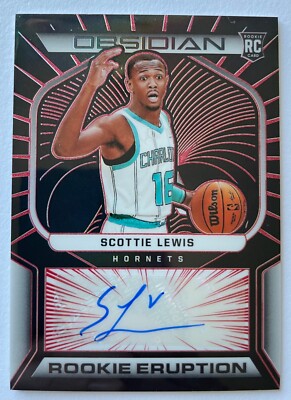 2021-22 Obsidian SCOTTIE LEWIS Rookie Eruption Signatures Electric Etch ...