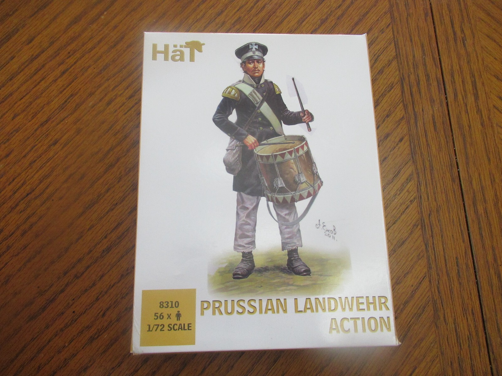 Hat #8310 Prussian Landwehr Action 1/72 Scale 56 Figures in Light Blue ...