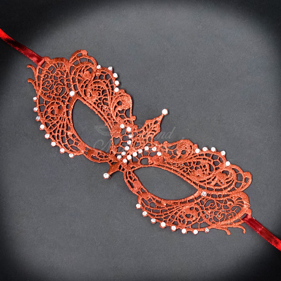Lace Masquerade Mask RHINESTONES Anastasia Christian Ball Mask | eBay