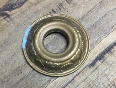 Antique Stamped Brass Bobeche Bulb Socket Cover, Threaded [B11-1] | eBay