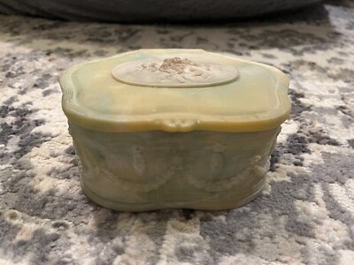 Vintage Genuine Incolay Stone Handcrafted USA Trinket Jewelry Box ...