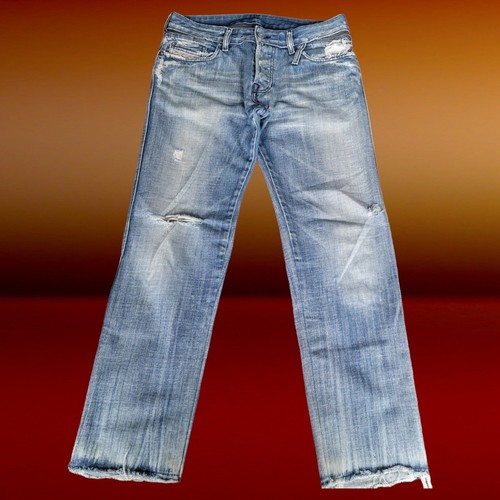 Diesel Distressed Ripped Jeans Regular Straight Raw Hem W31 | eBay