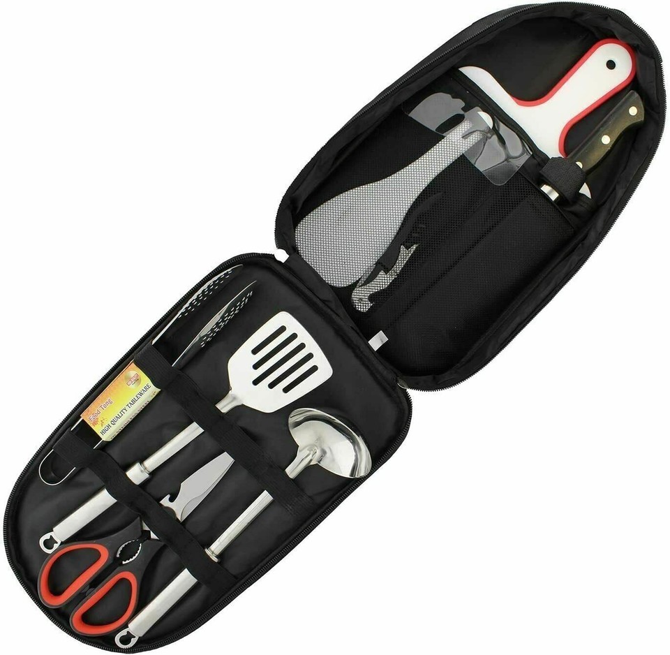 Camping Cookware Set Camping Survival Stove Pot Pans Kit Portable Mess ...