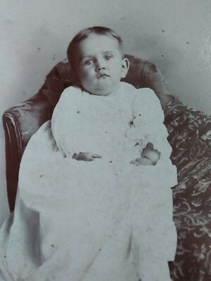 Baby Antique Photo VTG Early 1900s Portrait Lafayette IN Dress Really ...