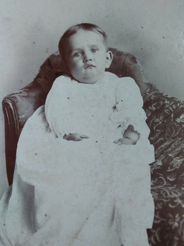 Baby Antique Photo VTG Early 1900s Portrait Lafayette IN Dress Really ...
