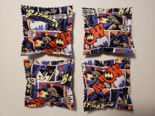Handmade Catnip Ravioli Pillow Toys Batman Superhero Set of 4 Cat Cats ...