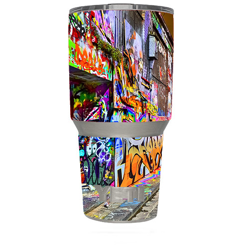 Skin Decal for Yeti 30 oz Tumbler Cup (6-piece kit) / Graffiti Street ...