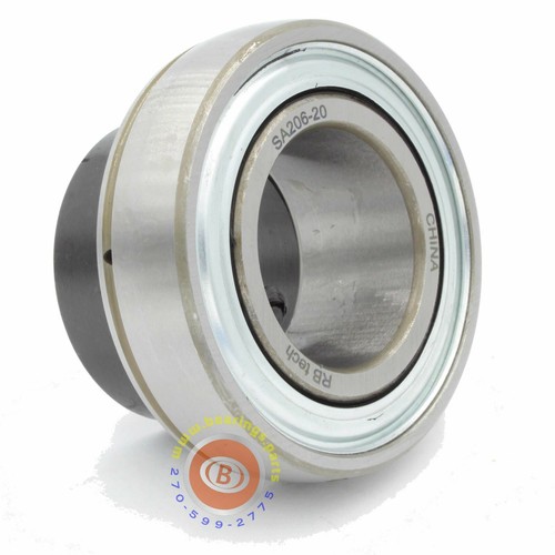 SA206-20G Greaseable 1-1/4" Eccentric Locking Collar Insert Bearing ...