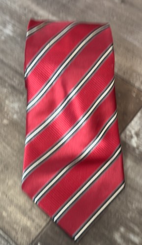 Donald J. Trump Signature Collection Red Striped Silk Tie Handmade ...