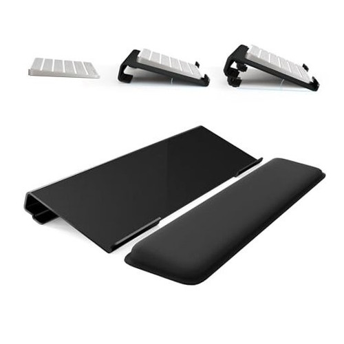 Computer Keyboard Stand for Desktop, 2-Level Height Adjustment Keyboard ...