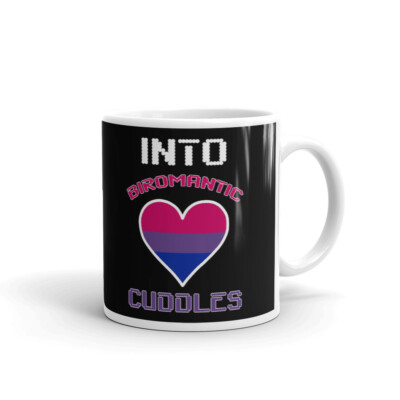 Into Biromantic Cuddles Love Heart Unique Funny Cup Gift Coffee Tea ...