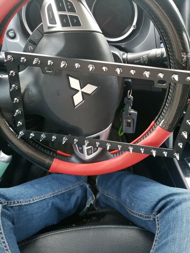 License Plate Frame Universal Chrome Spike Design Bell Auto Die Cast ...