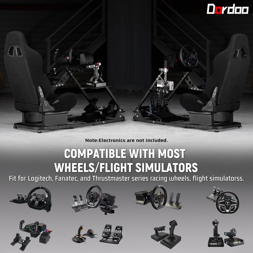 Dardoo Flight Racing Simulator Cockpit With Seat Fit Logitech G920 G29 ...