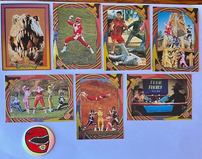 7 1994 JASON Power Rangers FOIL Trading Cards + RED Ranger FOIL Pog | eBay