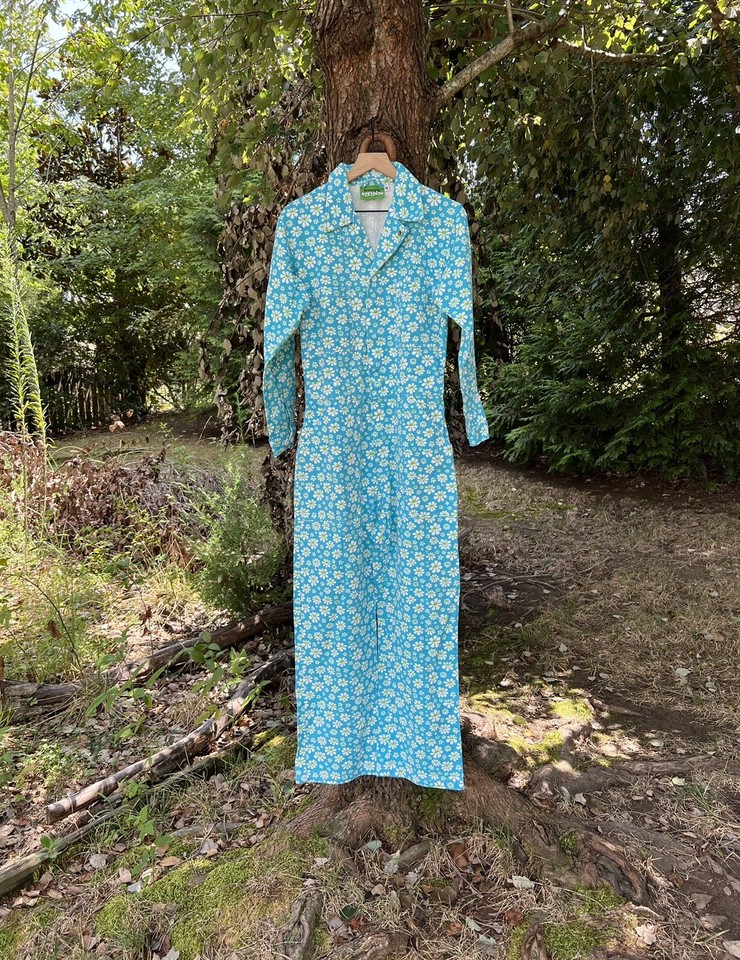 Big Bud Press Blue Lazy Daisy Everyday Jumpsuit Size M | eBay