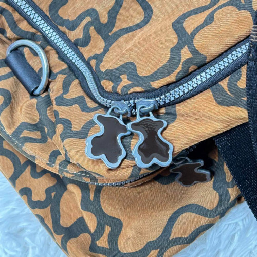 TOUS All-over Bear Pattern 2Way Boston Bag with Strap [VG] Limited From ...