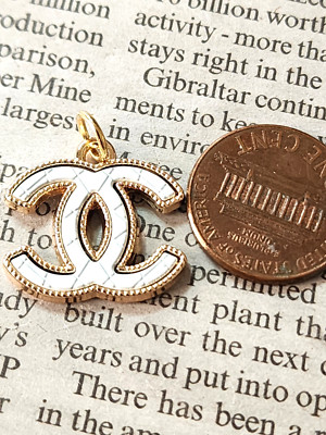 CHANEL ZIPPER PULL WHITE GOLD QUILTED 20 MM .8 MM 1 PC | eBay