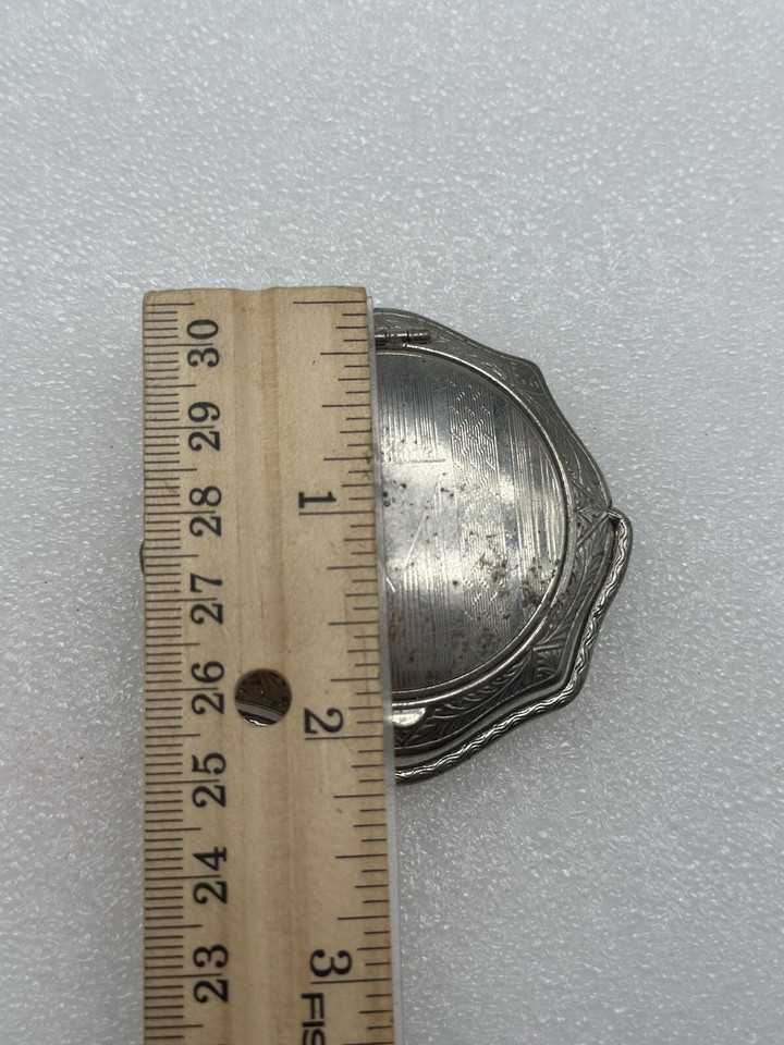 Antique McRae & Keeler Silver Compact Blush And Powder With Built In ...