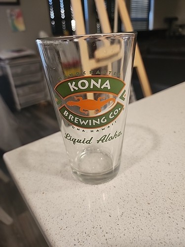 Kona Brewing Beer Pint Glass Liquid Aloha Hawaii Green Logo | eBay