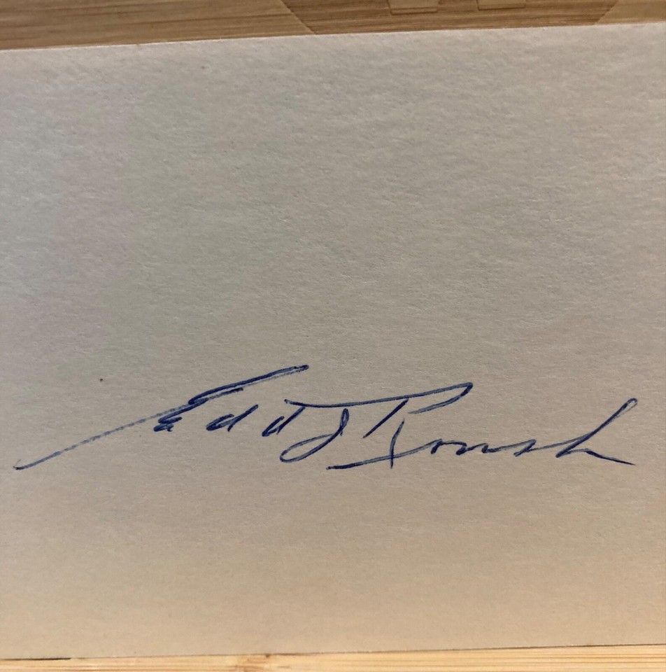 Edd Roush Autograph~3x5 Index~MLB~Early 1960's!! | eBay