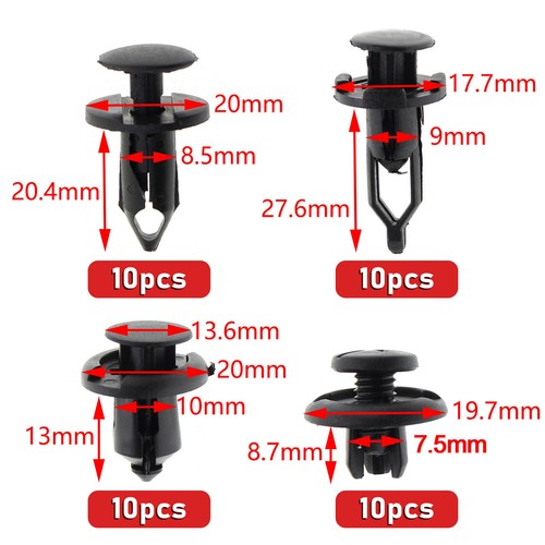 40pc For GM Fender Flare Liner Radiator Bumper Air Dam Retainer Clip ...