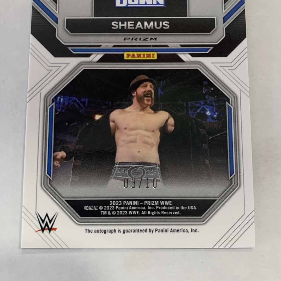 2023 Panini Prizm WWE Sheamus Sensational Signatures Gold Autograph /10 ...
