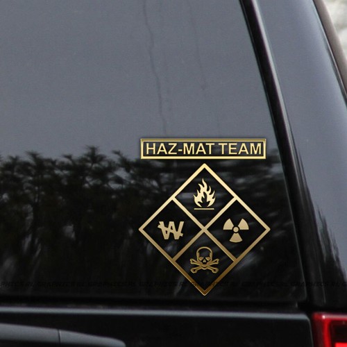 HAZMAT Team Hazardous Materials Danger Caution Vinyl Decal Sticker | eBay
