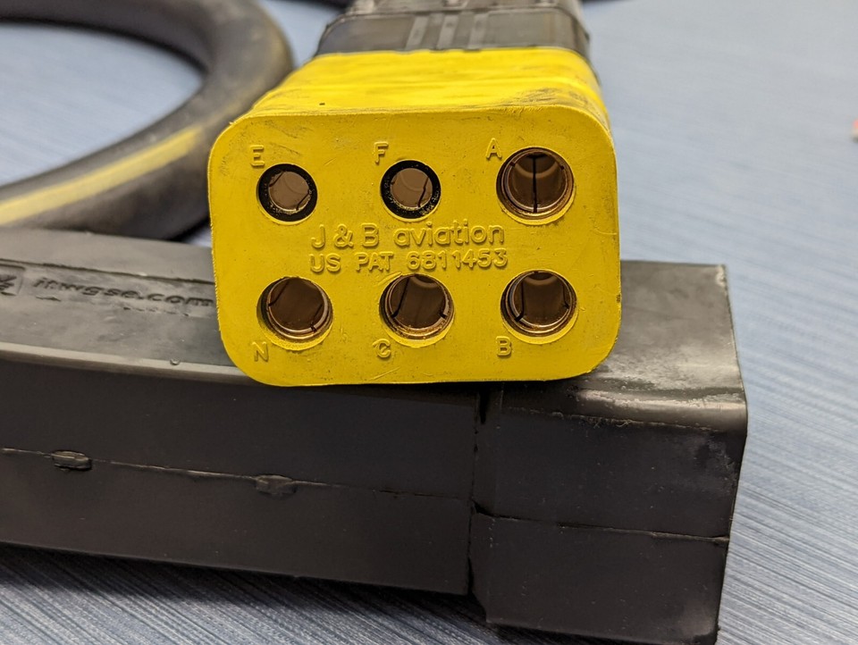 10ft 8in ITW GSE Aircraft Ground Power Banded Cable Assembly 400Hz ...