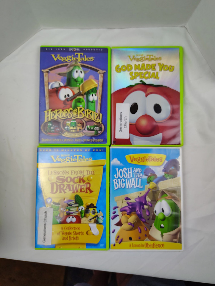 Lot Of 20 VeggieTales DVDs Big Idea Easter Carol Heroes Of The Bible ...