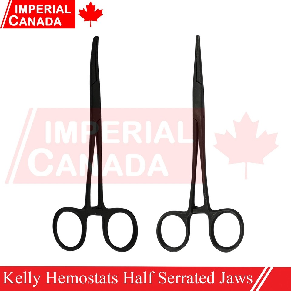Kelly Hemostat Straight Curved Locking Clamp Veterinary Forceps ...
