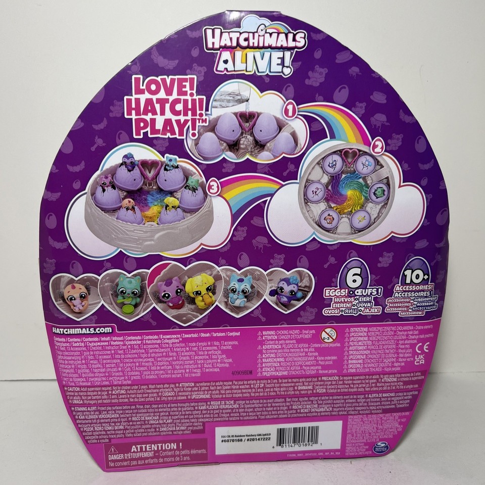 Hatchimals Alive Rainbow Hatchery Playset With 6 Characters And ...