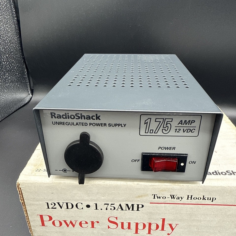 Radio Shack 22-502 1.75 AMP 12 VDC Unregulated Power Supply Excellent ...