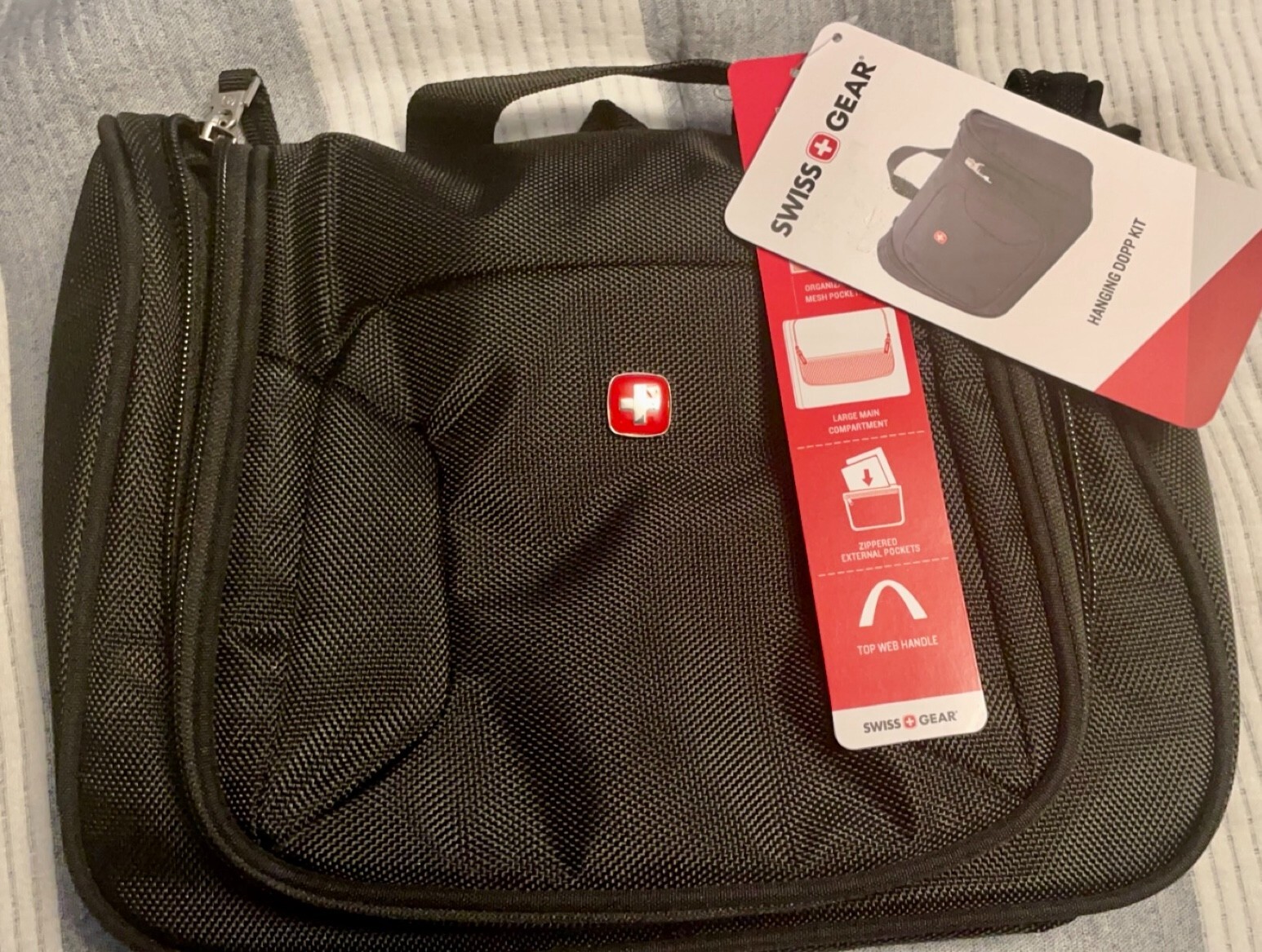 Swiss Gear Toiletry Bag Hanging Dopp Kit Make Up Black Camping College ...