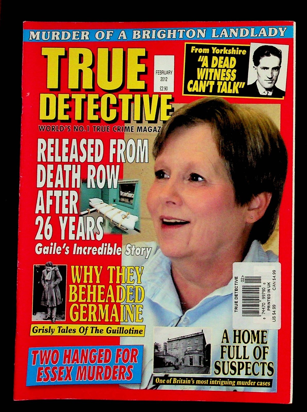 True Detective Magazine February 2012 Released From Death Row | eBay
