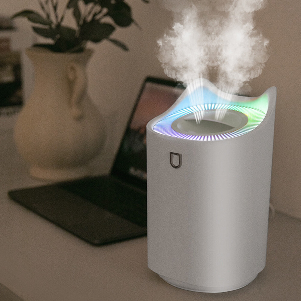 3L Dual Jet Air Humidifier 35 dB Cool Mist Maker Humidifier with Light ...