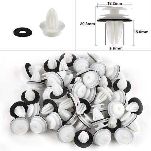 100 Pcs Auto Car Body Plastic Push Pin Rivet Fasteners Trim Panel ...