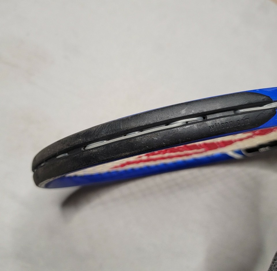 Wilson Tour Slam Tennis Racket Racquet Power Strings Stop Shock Pads 4 ...
