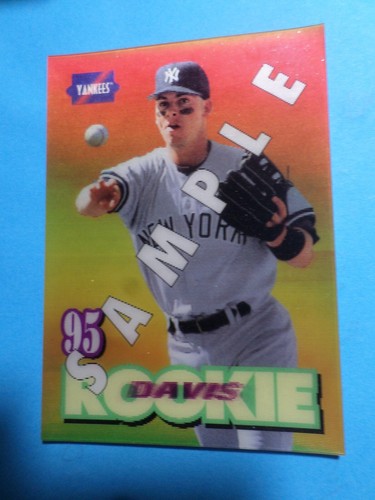 RARE VINTAGE RUSS DAVIS NEW YORK YANKEES 1995 SPORTS FLIX ROOKIE SAMPLE ...