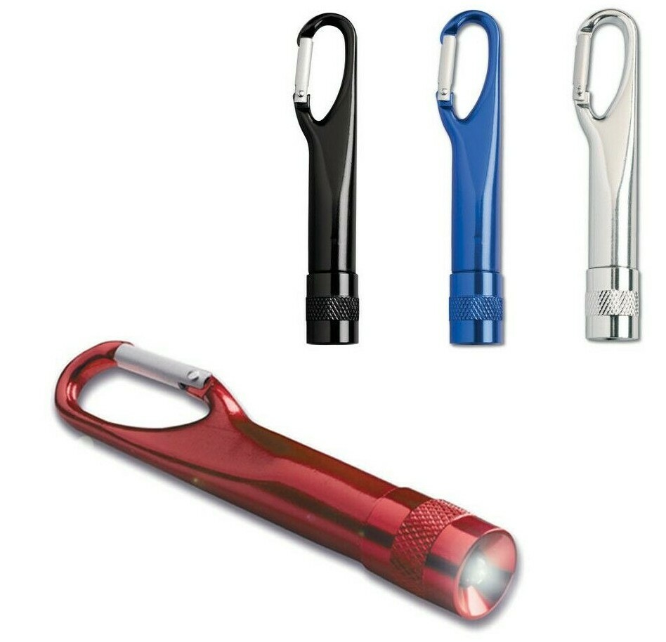 Keychain With Carabiner Light Retractable Key Ring With LED Torch And