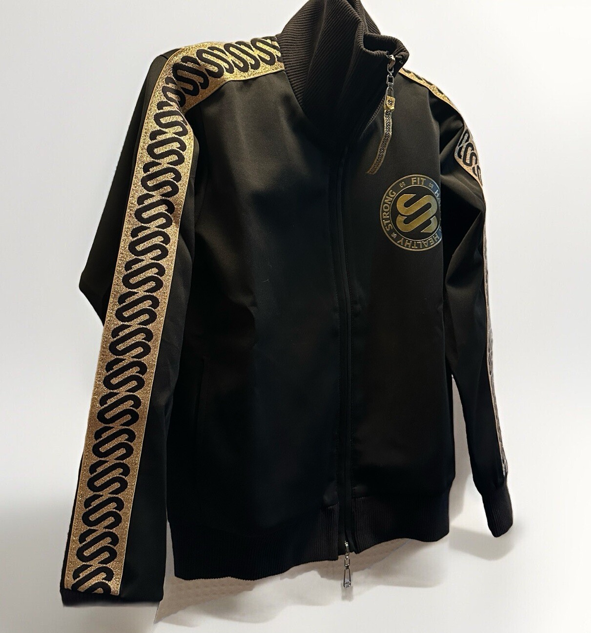 SHARNY & JULIUS Glitter Ribbon Black Label Women's Tracksuit Jacket NWT ...