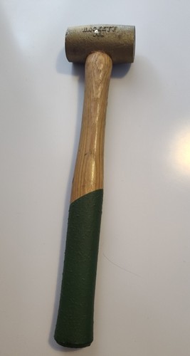 Hackett 2BH Brass Head Hammer 2 Lb, 3-1/8" Head Length, 14" Hickory ...