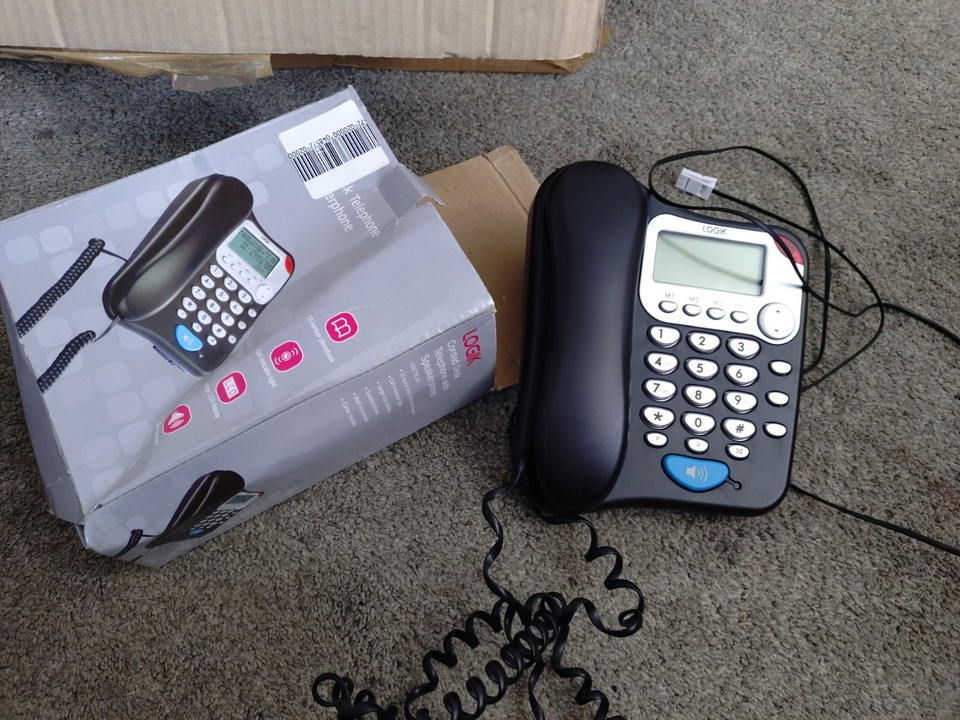 Logik corded phone with Caller display and Answer Machine L04CTAM10 ...