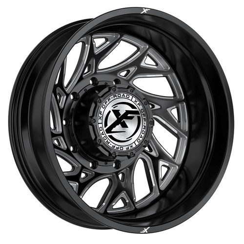 26x8.25 XF Off-Road XF-229 Gloss Black Milled DUALLY OUTER Wheel 10x225 ...
