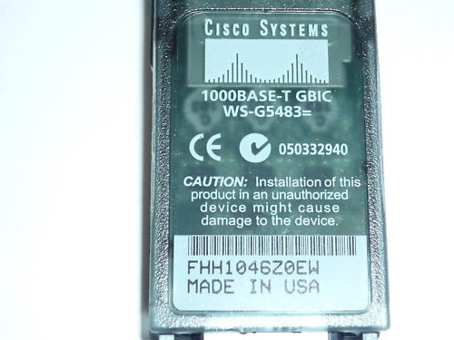Cisco WS-G5483 WS-G5483= 1000 BASE-T GBIC Transceiver | eBay